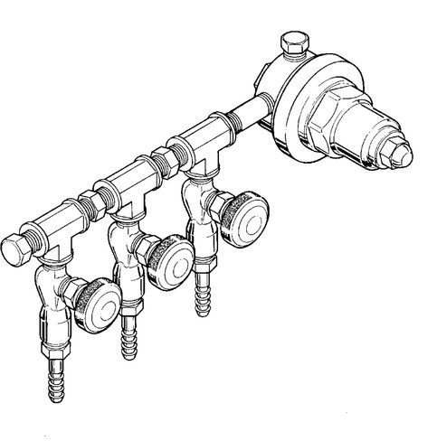 Brass modular manifold system 3-station - ugap.fr